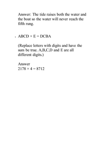 Mathematics fun | DOCX
