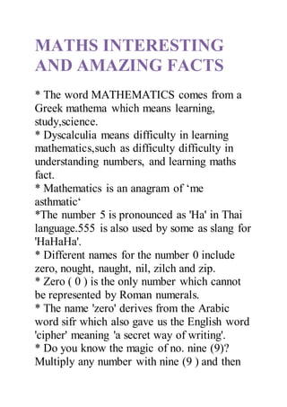 Mathematics fun | DOCX