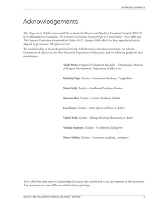 Mathematics grade3 curriculum_guide | PDF | Educational Assessment ...