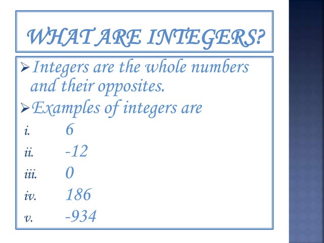 Numbers- Whole, Rational, Integers | PPTX