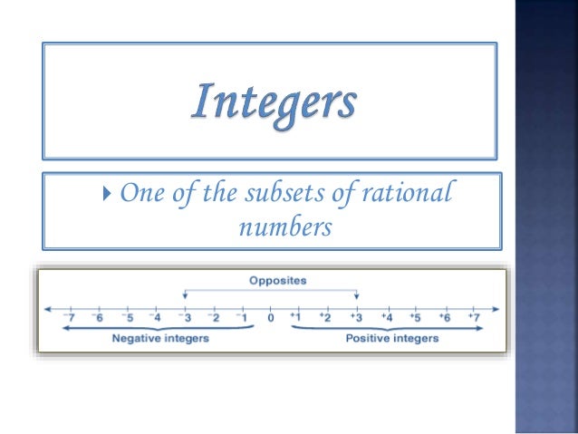 Numbers- Whole, Rational, Integers