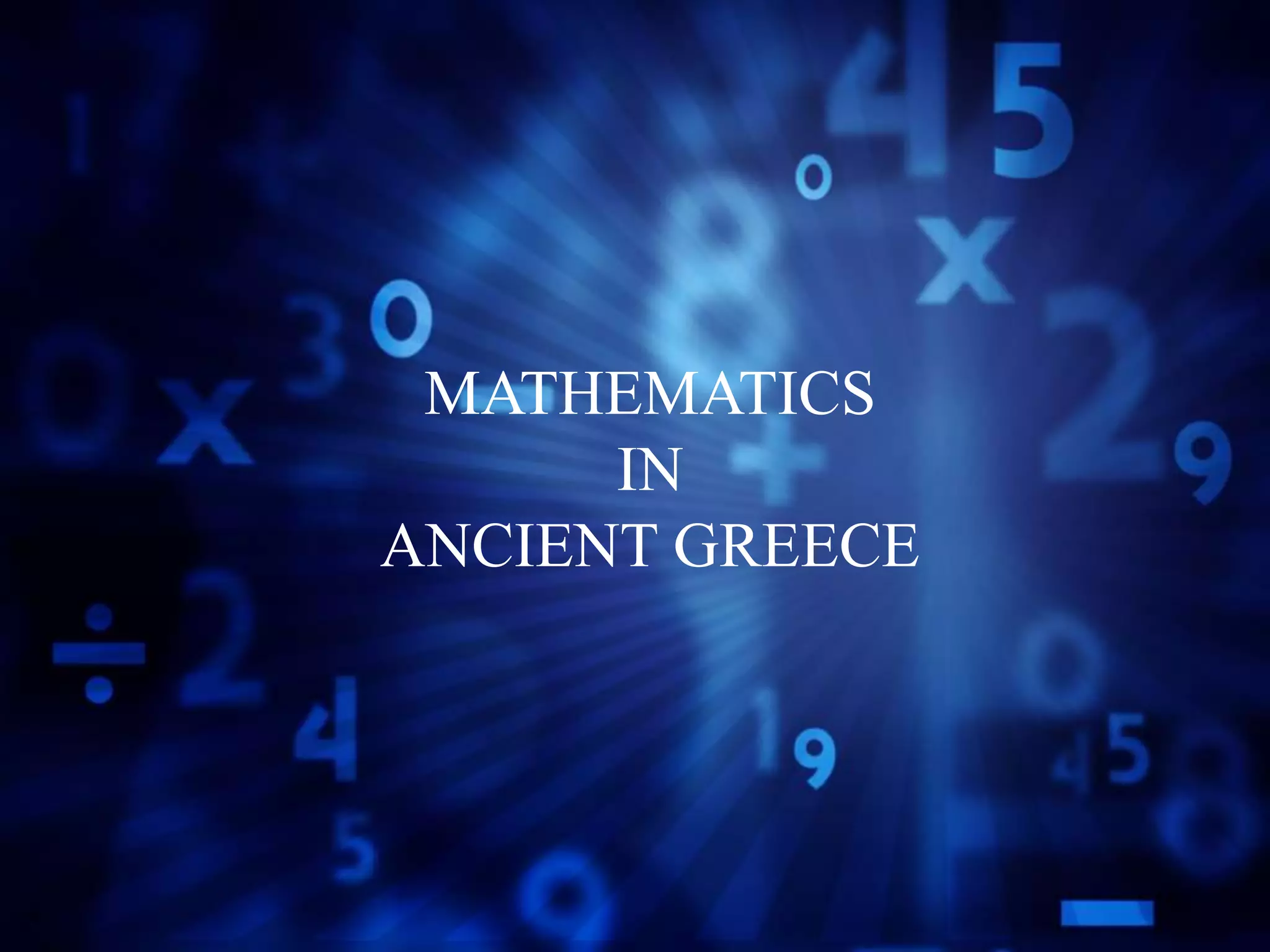 Mathematics in Ancient Greece | PPTX