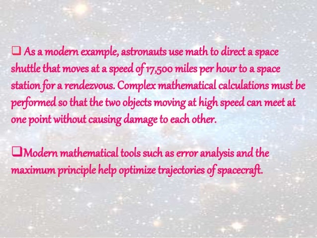 Mathematics in astronomy