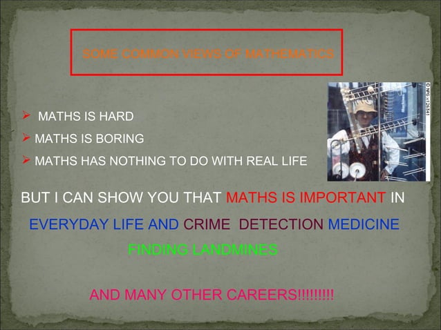 Mathematics in everyday life | PPT