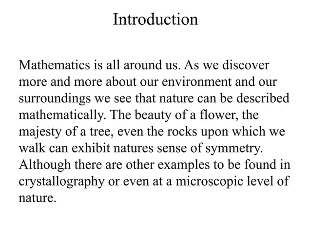 Mathematics in nature | PDF