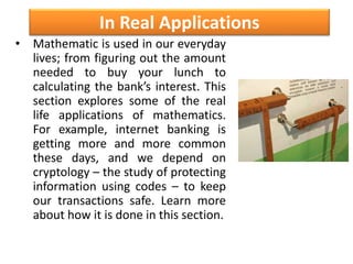 Mathematics in our daily life | PPTX