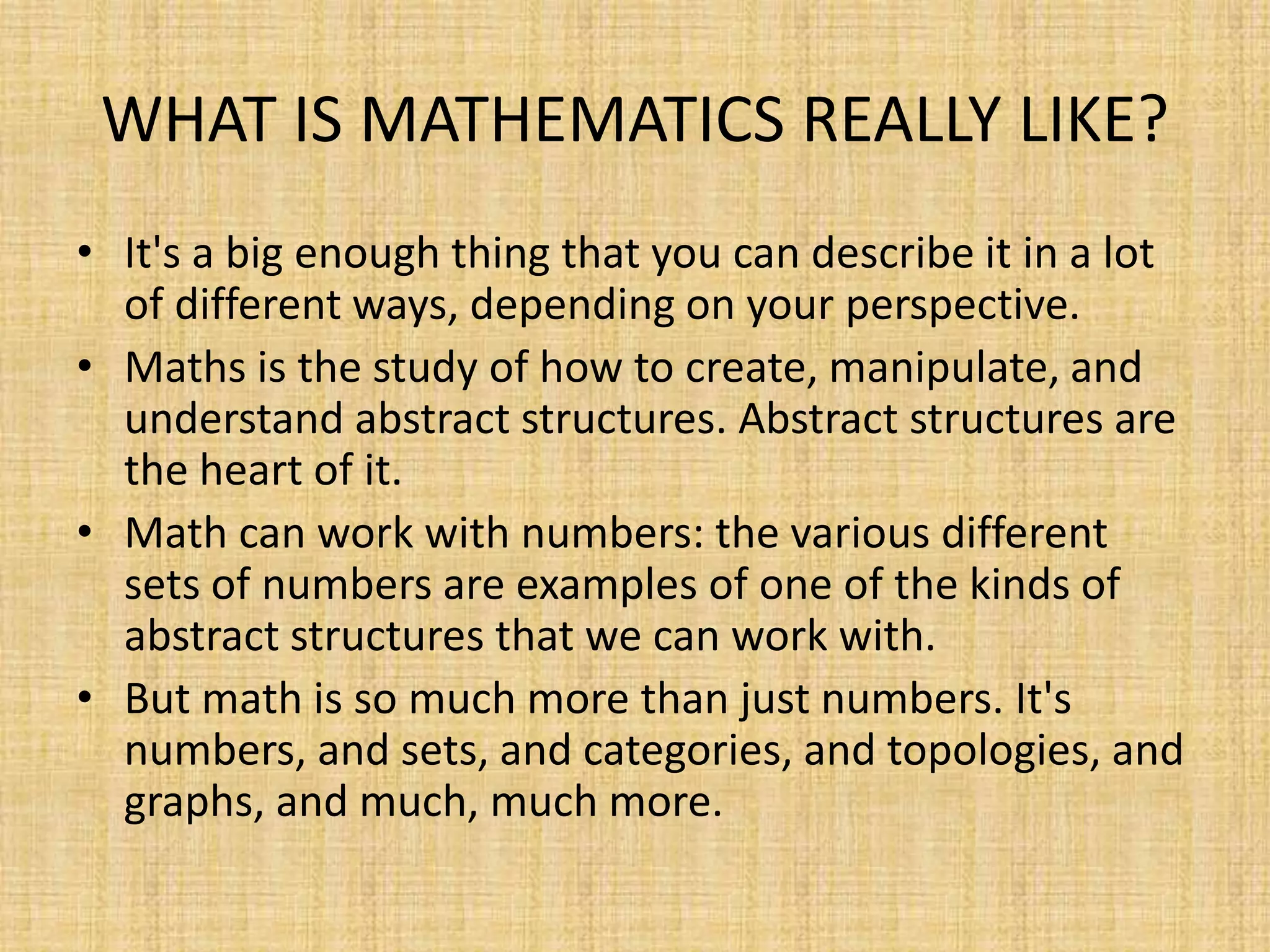 Mathematics in our daily life | PPTX