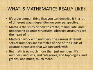 Mathematics in our daily life | PPTX