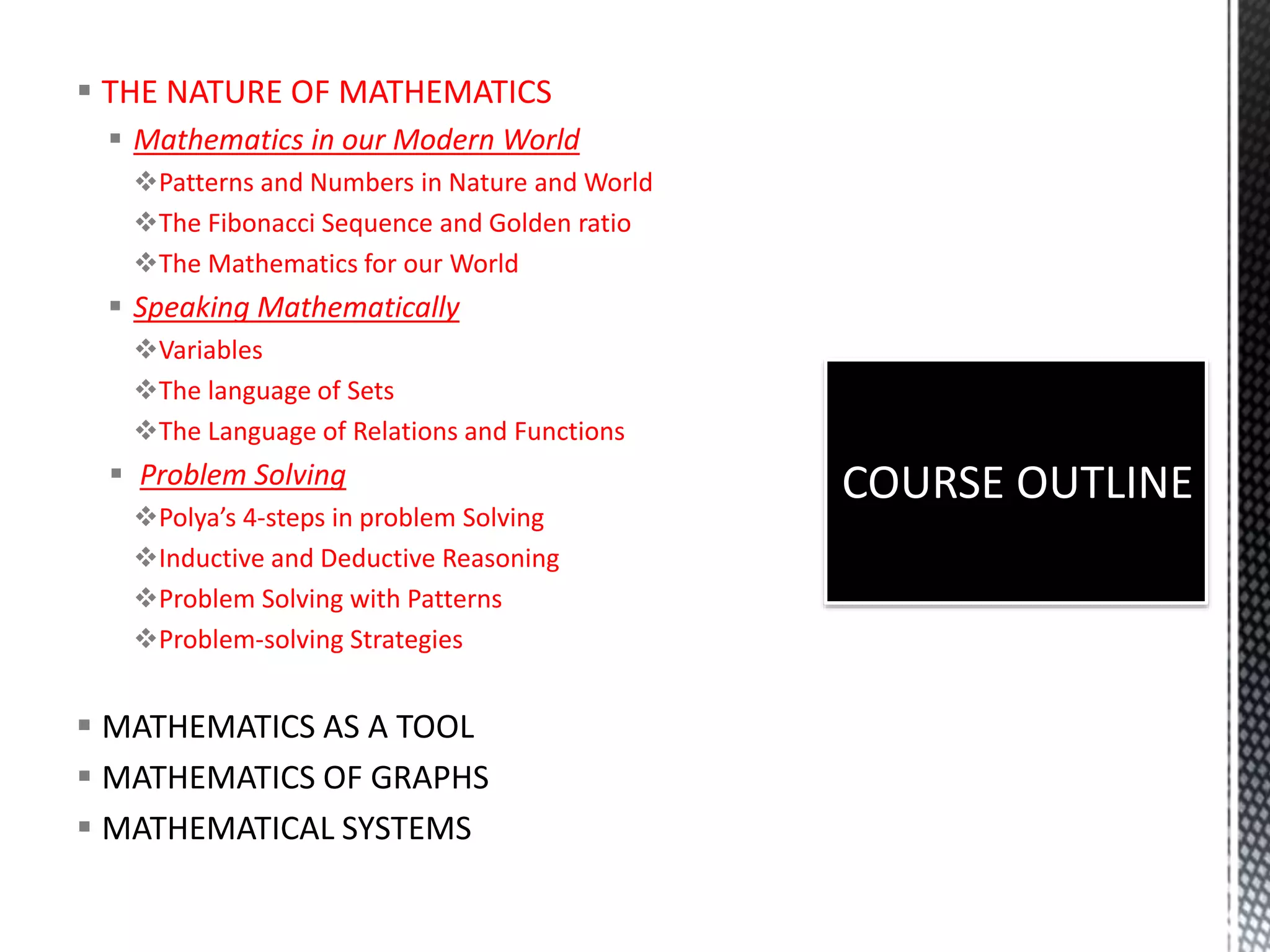 Mathematics in the modern world | PPTX