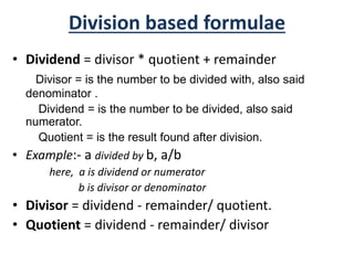 Mathematics introduction and formulas | PPSX