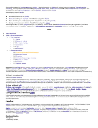 Mathematics is the study of numbers | DOCX