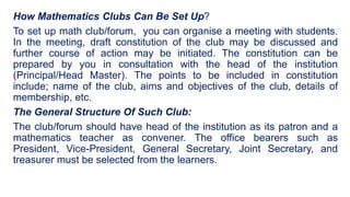 Mathematics laboratory & mathematics club | PPTX