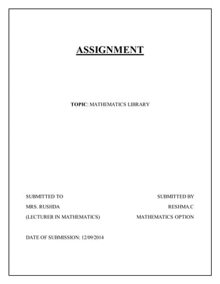 Mathematics library | DOCX