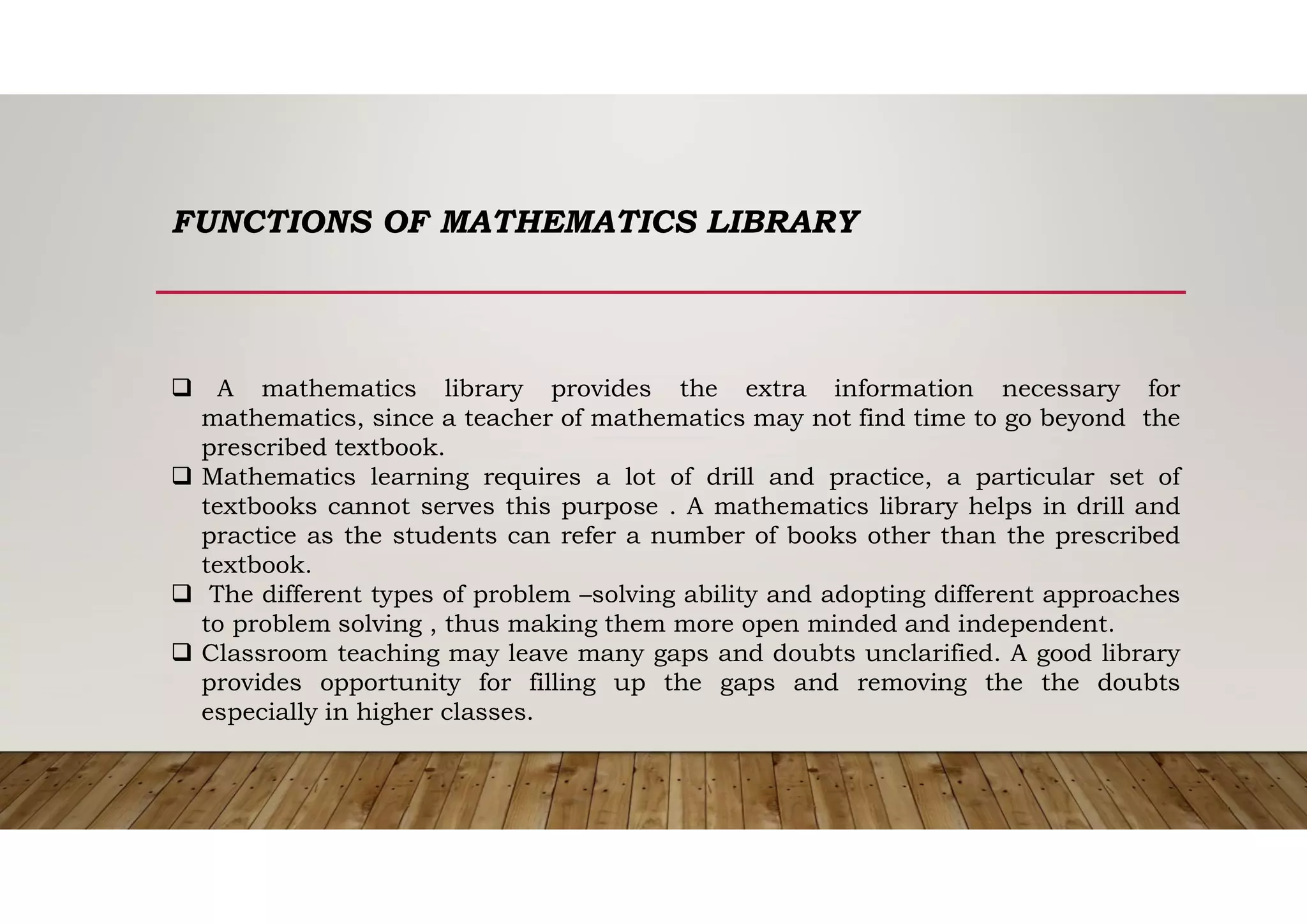 Mathematics library | PDF | Homework and Study | Education