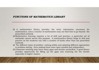 Mathematics library | PDF