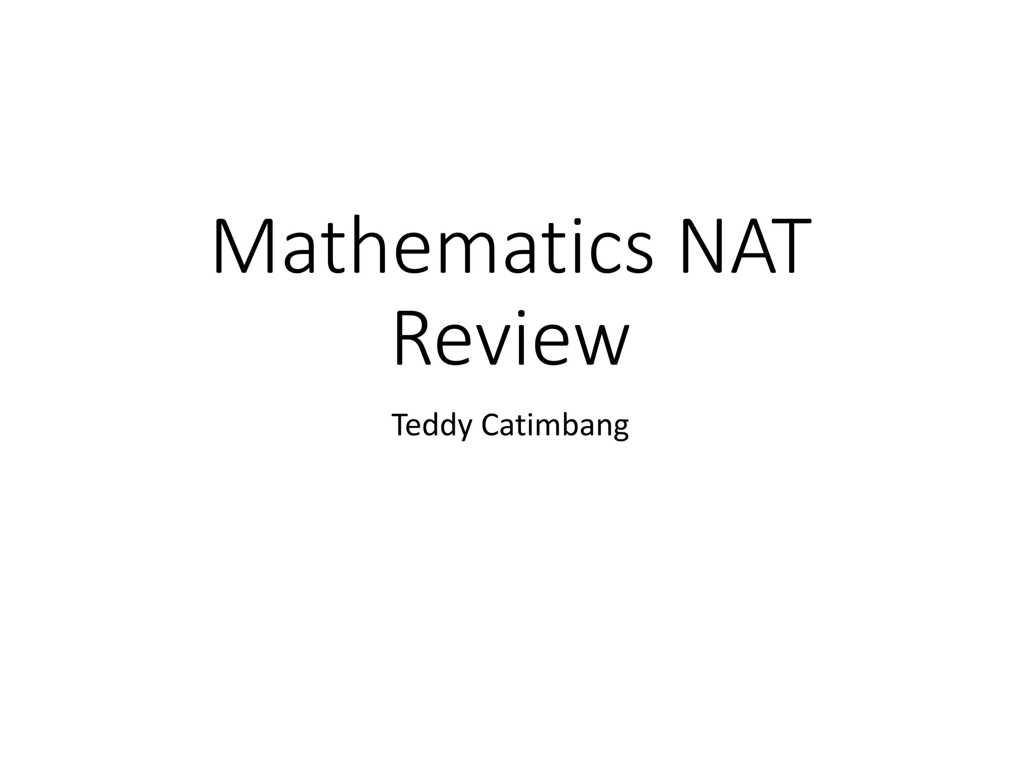 Mathematics NAT Review.pptx