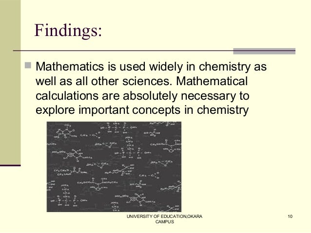 Mathematics of chemistry