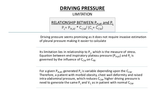 Mathematics of driving pressure pdf