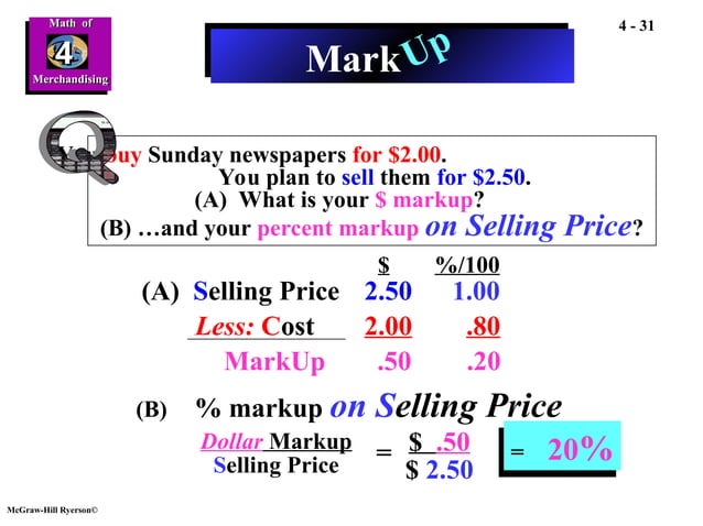 MATHEMATICS OF MERCHANDISING IN RETAIL BUSINESS | PPT