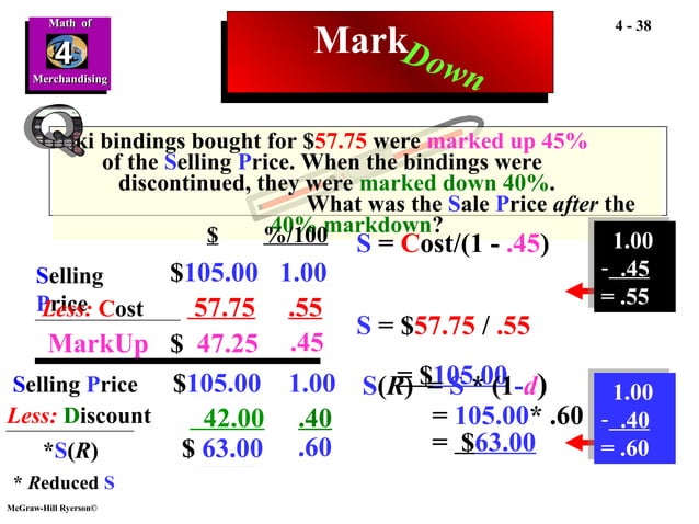 MATHEMATICS OF MERCHANDISING IN RETAIL BUSINESS | PPT