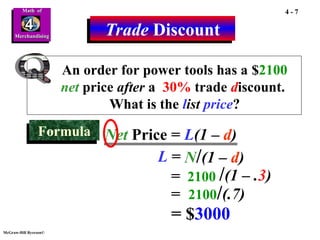MATHEMATICS OF MERCHANDISING IN RETAIL BUSINESS | PPT