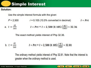Mathematics+of+Money.ppt_simple and compound interest | PPT | Stocks ...