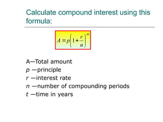 Mathematics+of+Money.ppt_simple and compound interest | PPT | Stocks ...