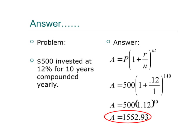 Mathematics+of+Money.ppt_simple and compound interest | PPT | Stocks ...
