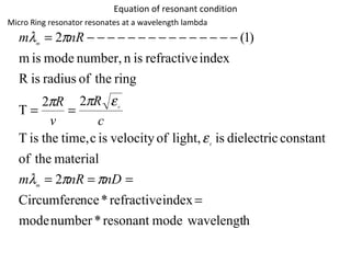 Mathematics Of Optical Rings | PPT