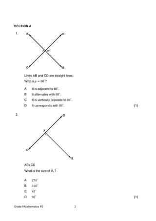 Grade 11 Mathematics Paper 2 English Test Pdf