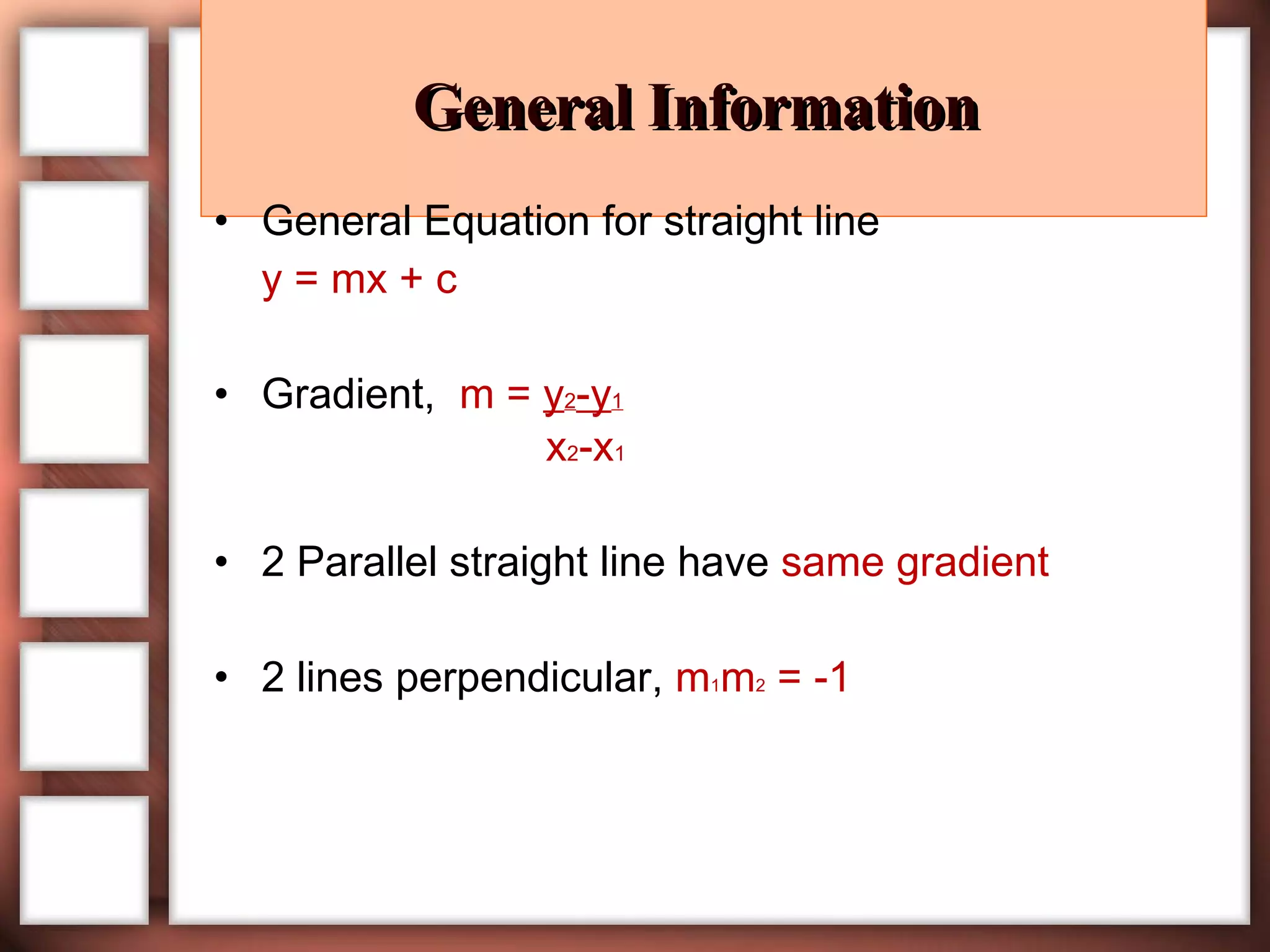 mathemathics + Straight line equation | PPT