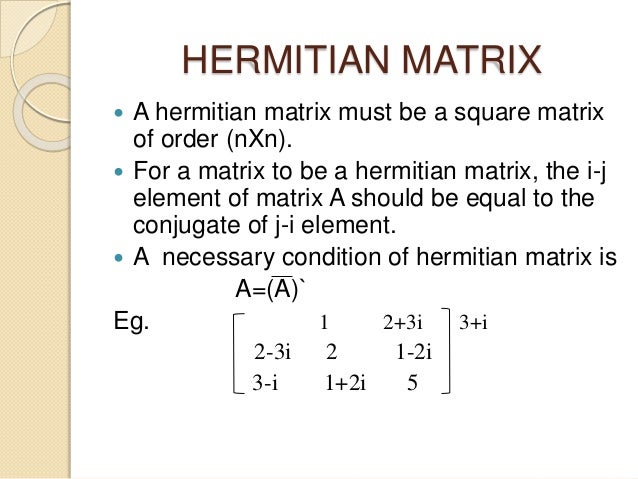 Matrices And Its Type