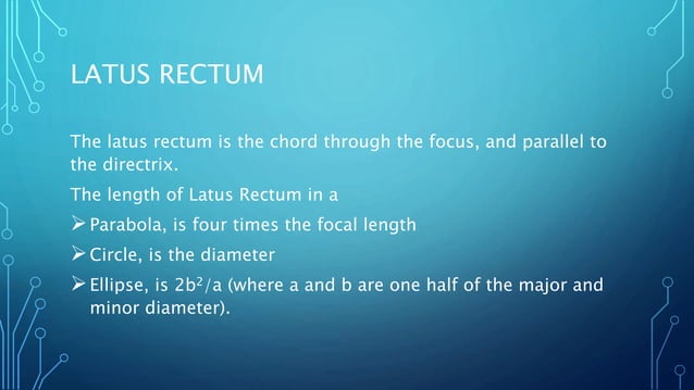 Conic Sections (Class 11 Project) | PPTX