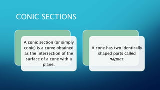 Conic Sections (Class 11 Project) | PPTX