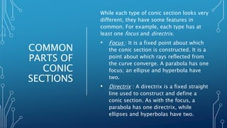 Conic Sections (Class 11 Project) | PPTX