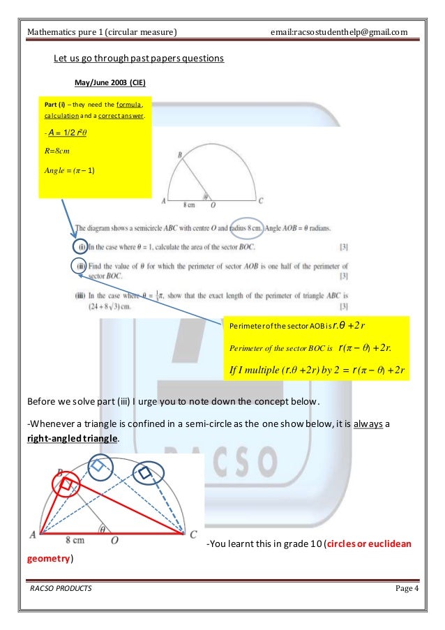 AS LEVEL CIRCULAR MEASURE GEOMETRY EXPLAINED as-level-circular-measure-geometry-explained