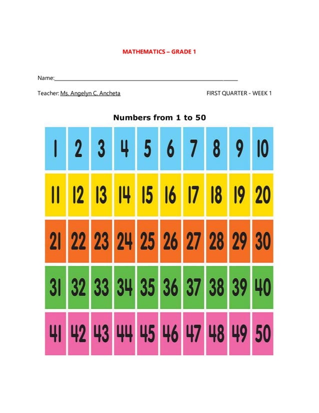 Mathematics q1 w1 | PDF