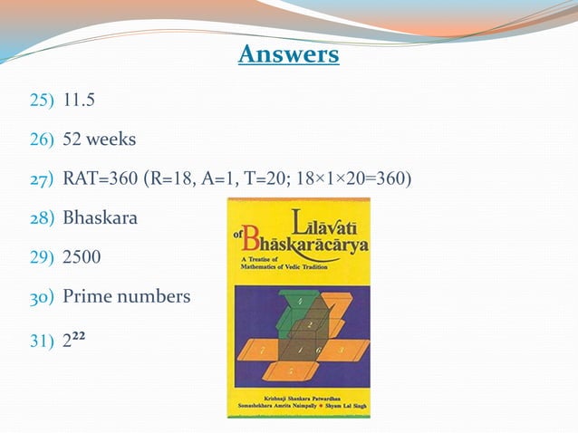 Mathematics Quiz- for school level | PPTX