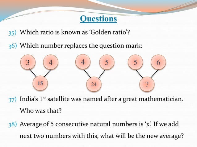 Mathematics Quiz- for school level | PPTX