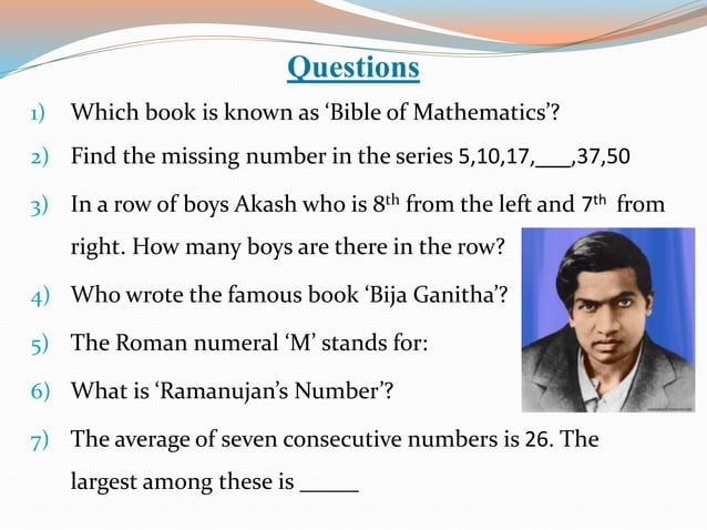 Mathematics Quiz- for school level | PPTX