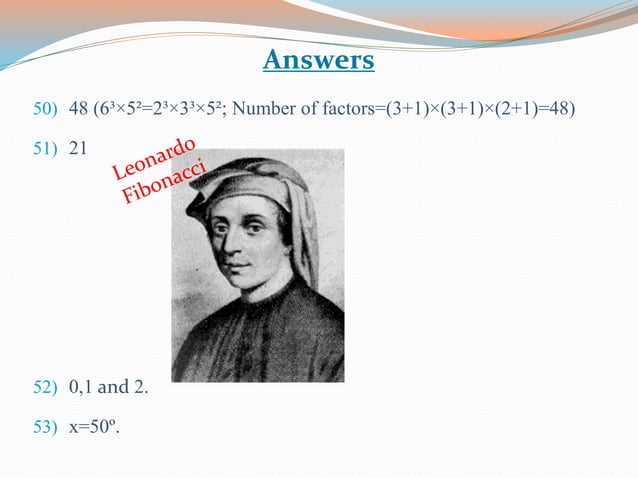 Mathematics Quiz- for school level | PPTX