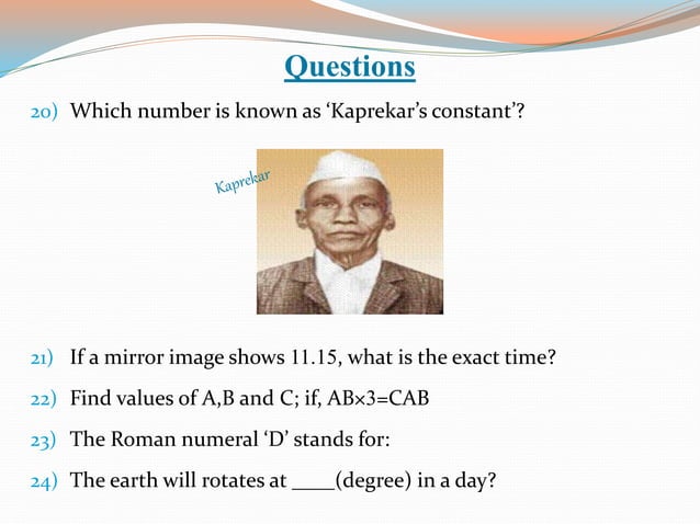Mathematics Quiz- for school level | PPTX