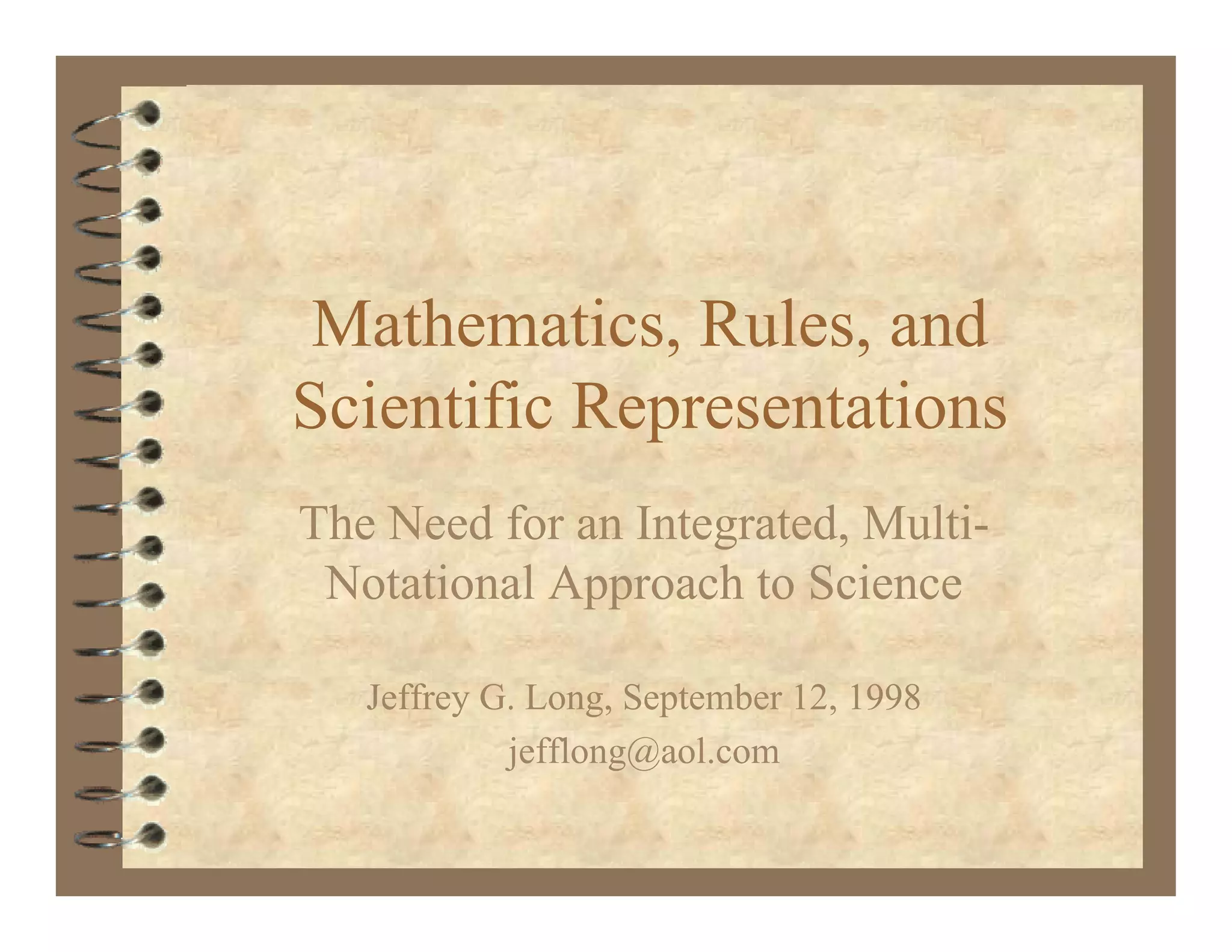 Mathematics rules and scientific representations | PDF