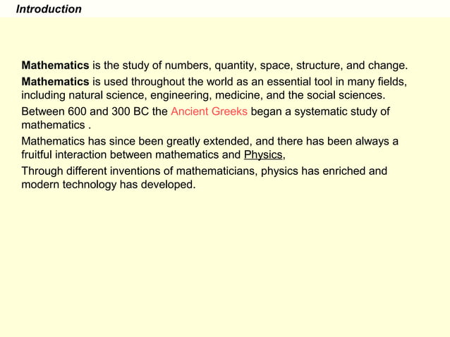 Mathematics evolution | PPT