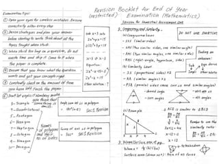 Mathematics Secondary 2 Revision | PPTX