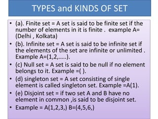 Mathematics set theory presentation. | PPT