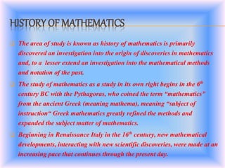 Applications of mathematics in our daily life | PPTX