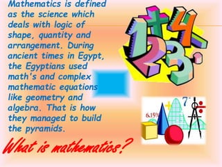Applications of mathematics in our daily life | PPTX