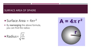 Mathematics – sphere and prism | PPTX