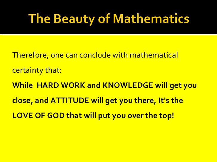 Mathematics, the beauty